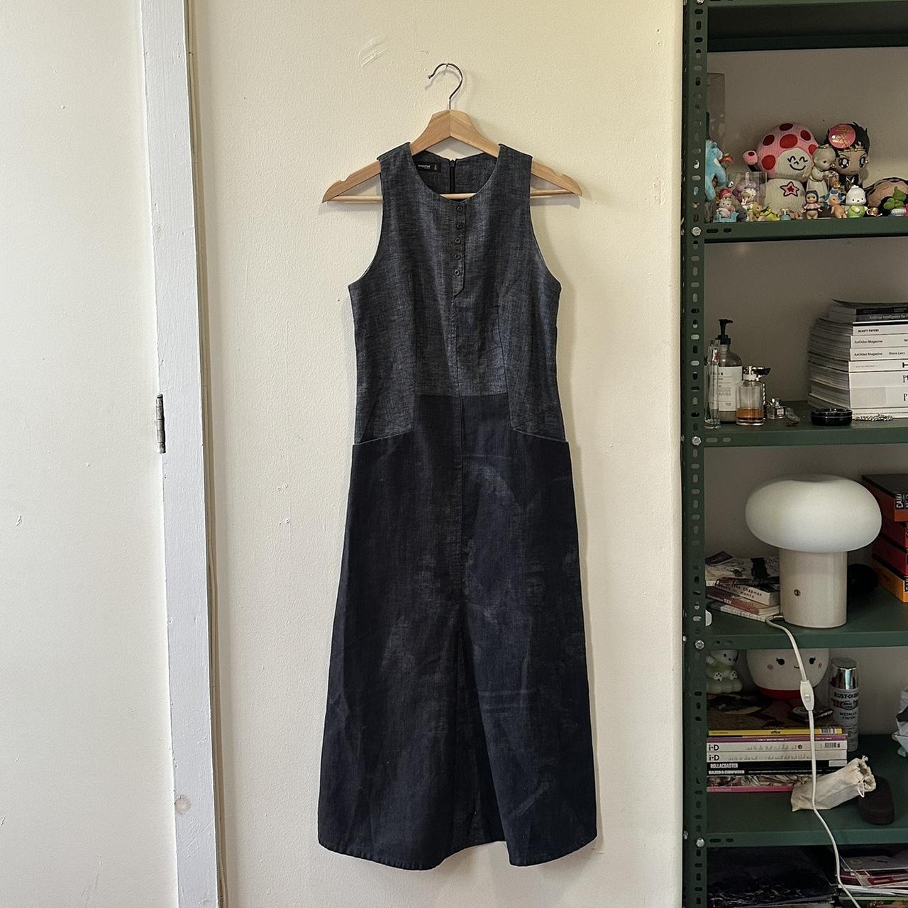 Vintage 90s Cop Copine linen dress Screenprinted... - Depop