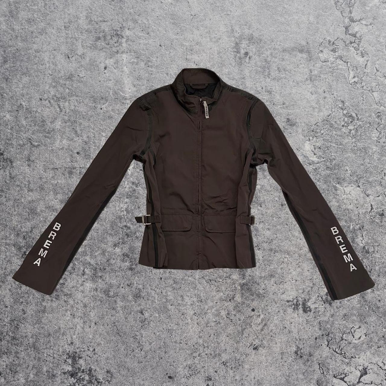 Vintage Italian nylon moto jacket Brand: BREMA Sz... - Depop