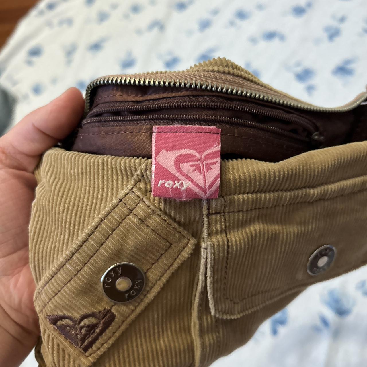 vintage 2000s roxy corduroy mini shoulder bag some... - Depop