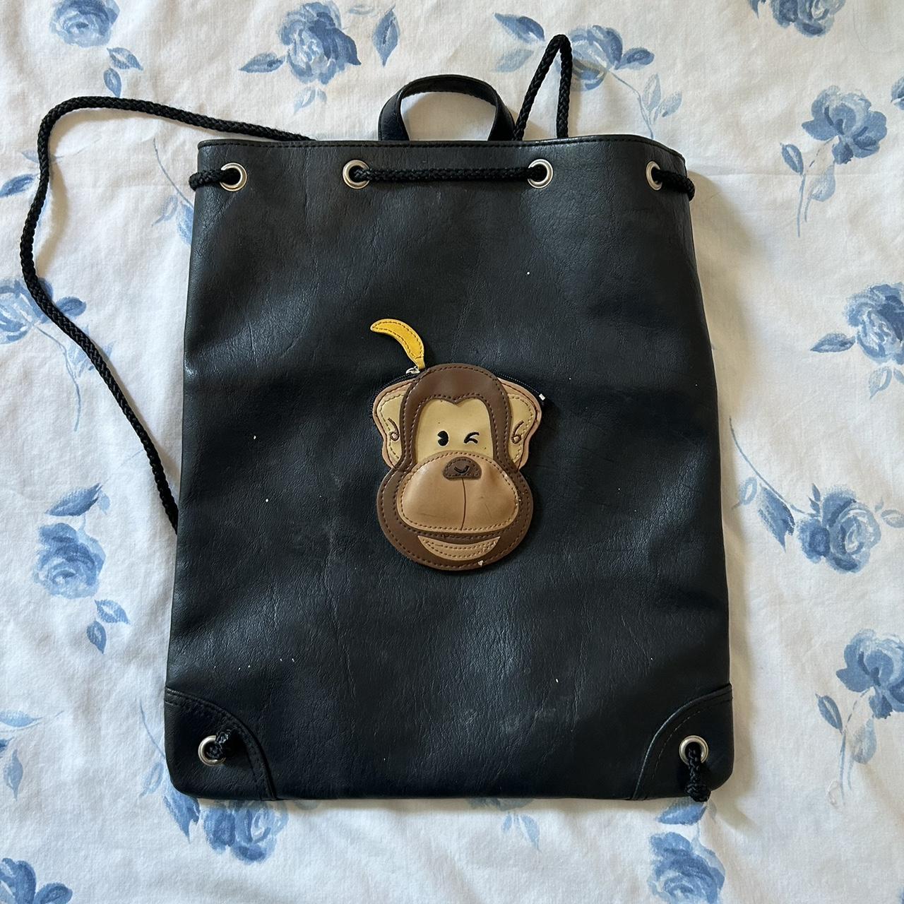 vintage 2000s monkey backpack tags; y2k / indie /... - Depop