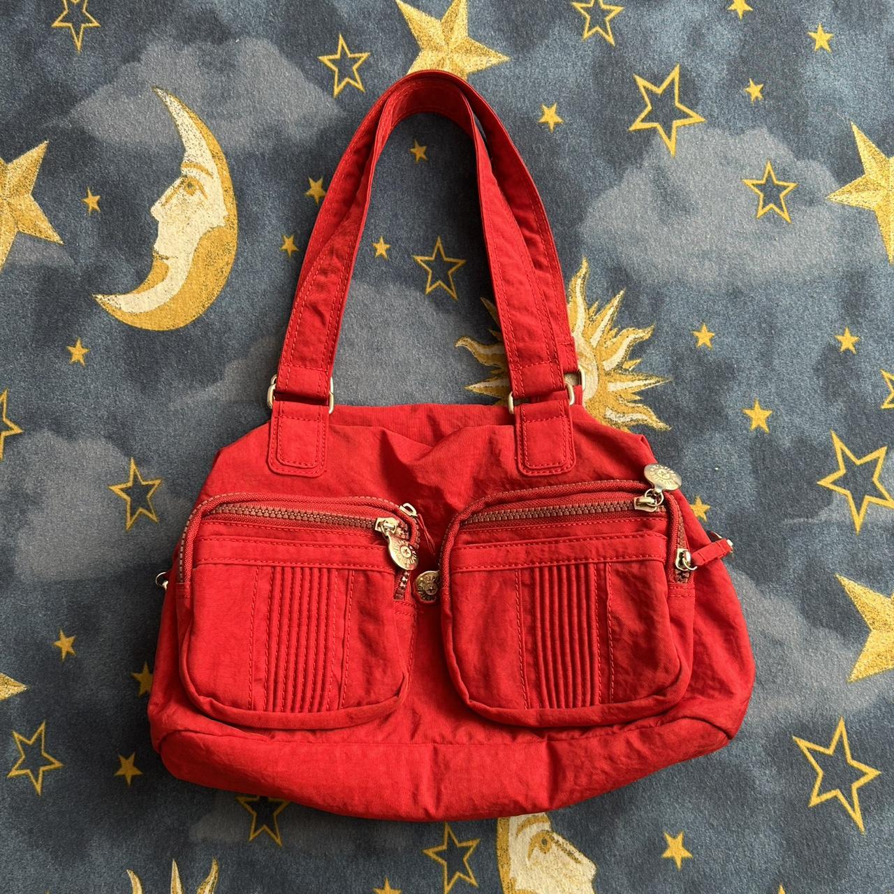 red kipling cargo shoulder bag in great condition... - Depop