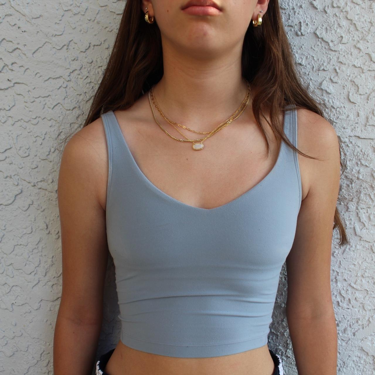 Lululemon light blue align tank size 6 #lululemon... - Depop