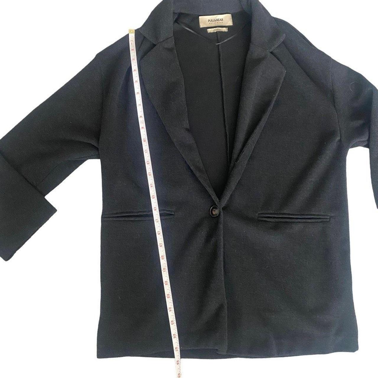 DESCRIPTION: Pull&Bear 100% Polyester Knit Blazer... - Depop