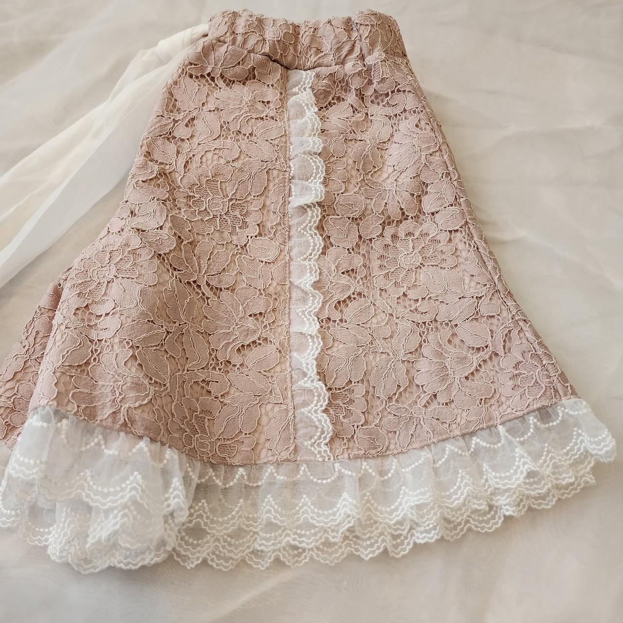 Swankiss Dusty Pink Lace Ruffle Shorts Japanese... - Depop