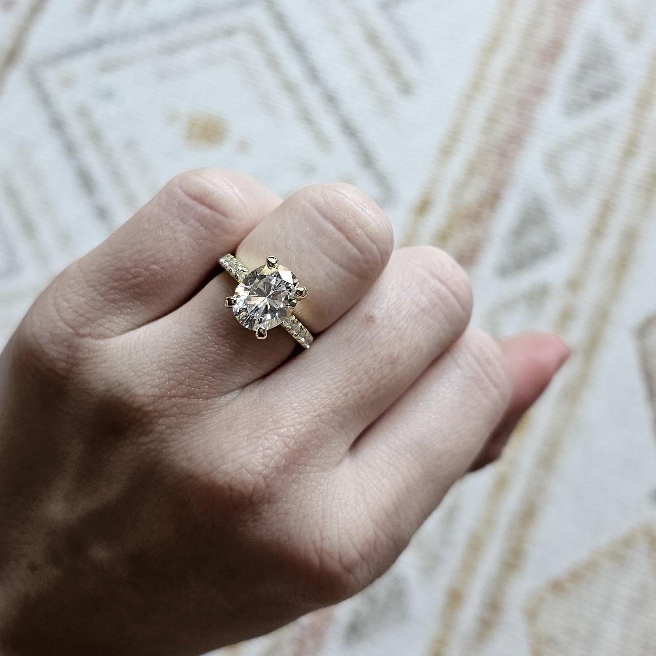 3ct 925 Sterling silver ring, oval cut cubic... - Depop