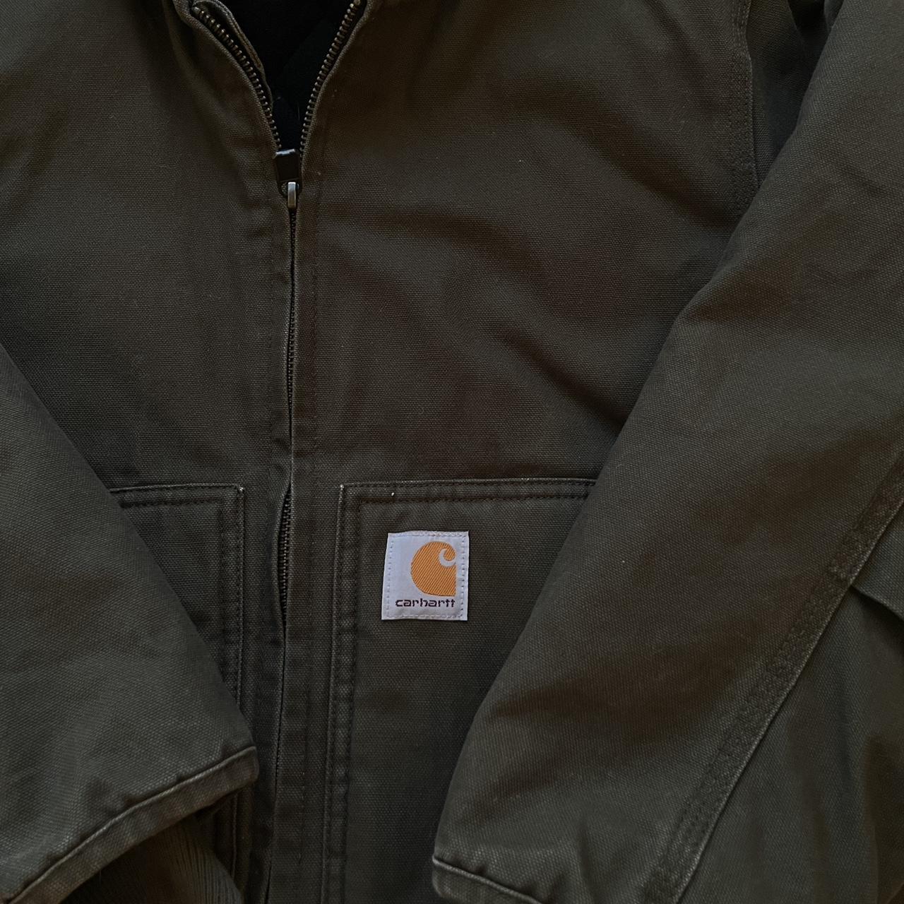 vintage carhatt jacket with hood and lining kids... - Depop