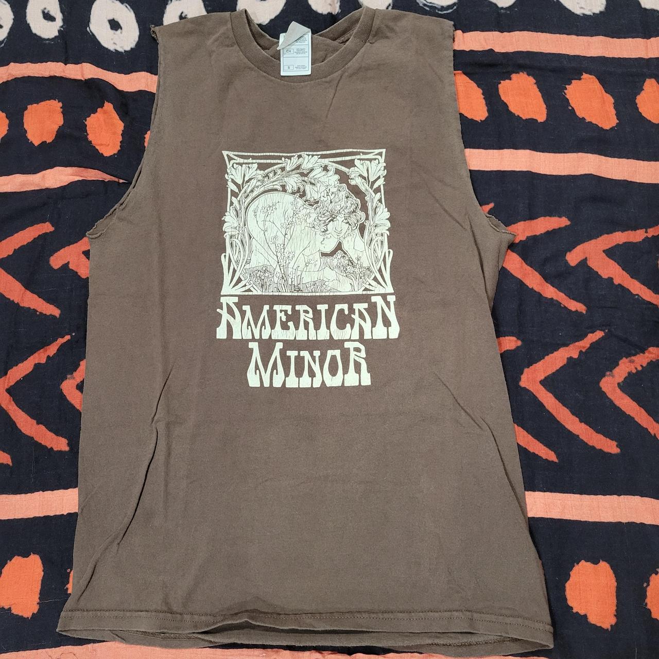 vintage American Minor band tee sleeves cut off,... - Depop