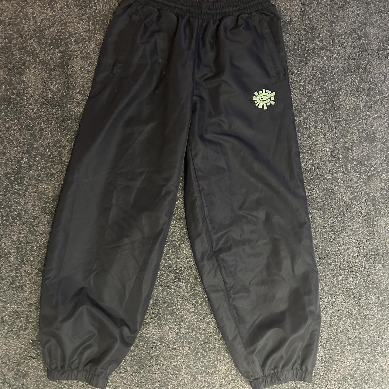 ADWYSD slazzy track pants black/green rare - only a... - Depop