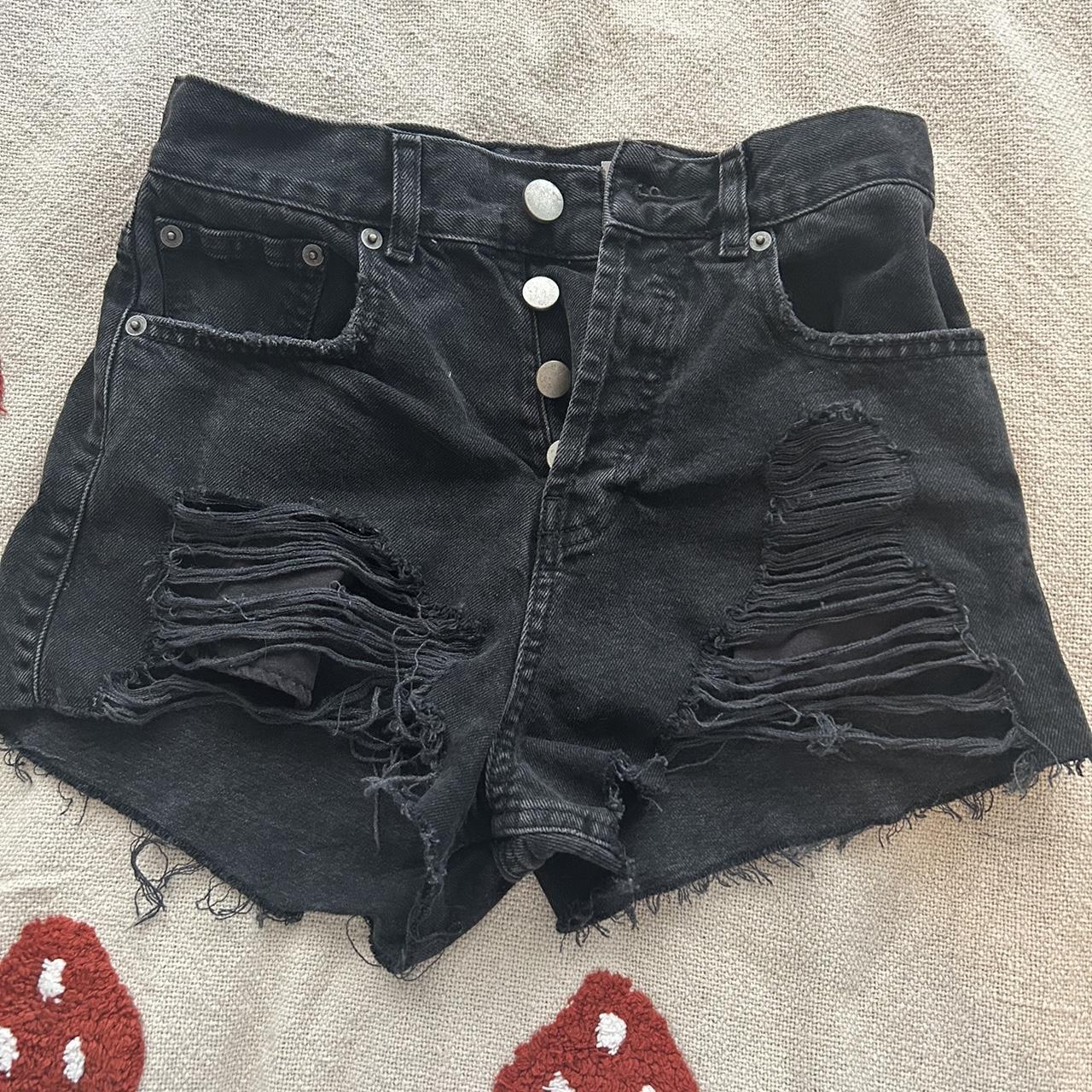 Asos black denim shorts - Depop