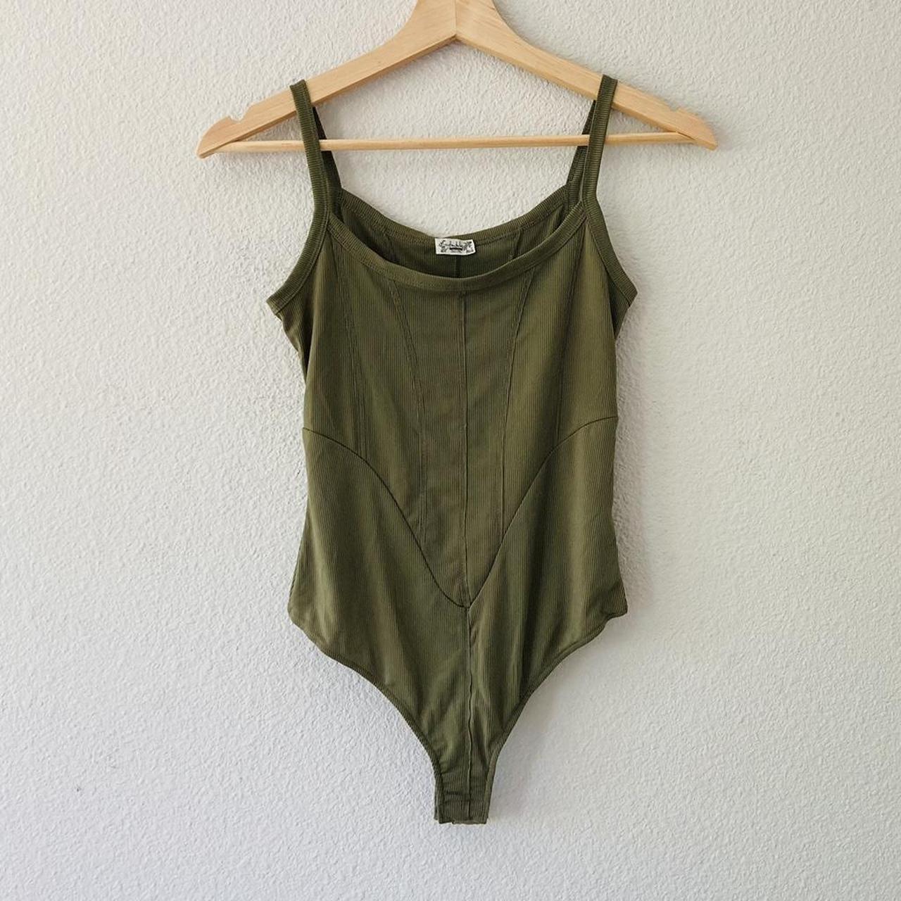 Free People Khaki Green Bodysuit 🤍 About the... - Depop