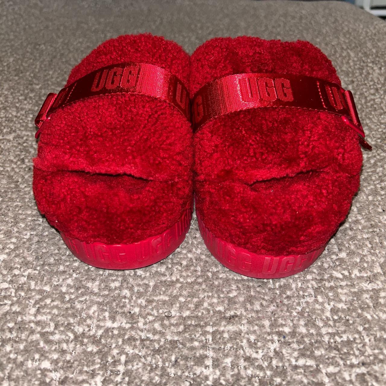 New Red Ugg Platform Slippers very soft and easy to... - Depop