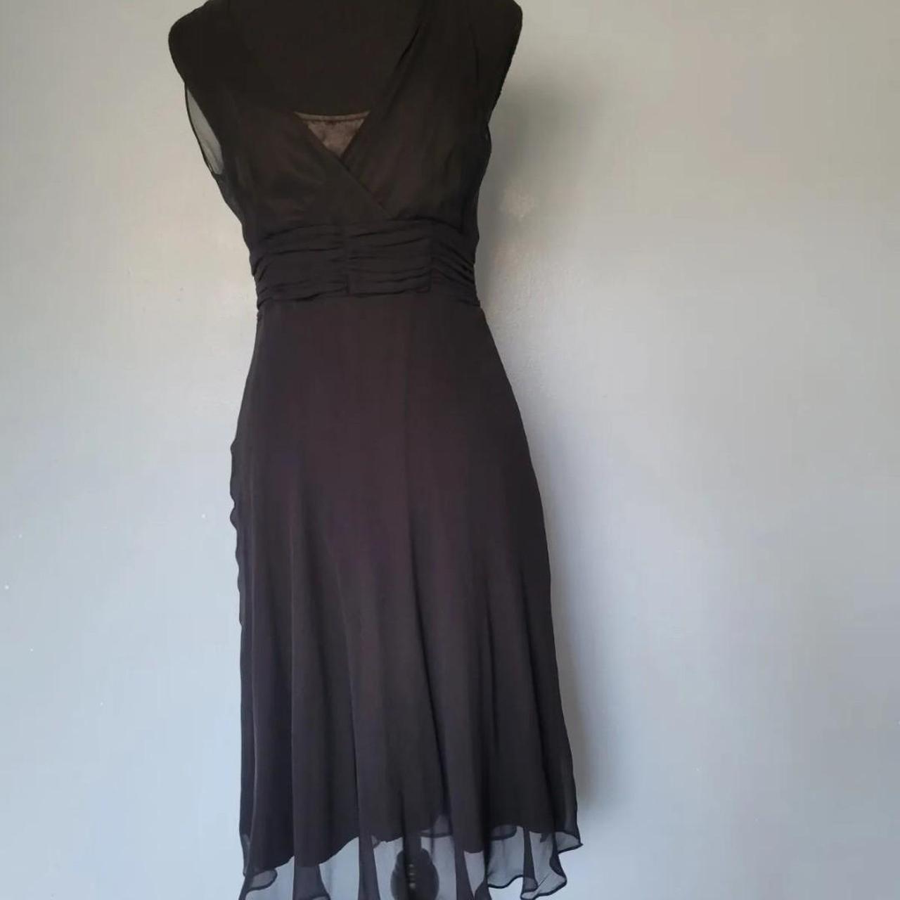 Jonathan Martin Studio Silk Beaded Black Dress Size... - Depop