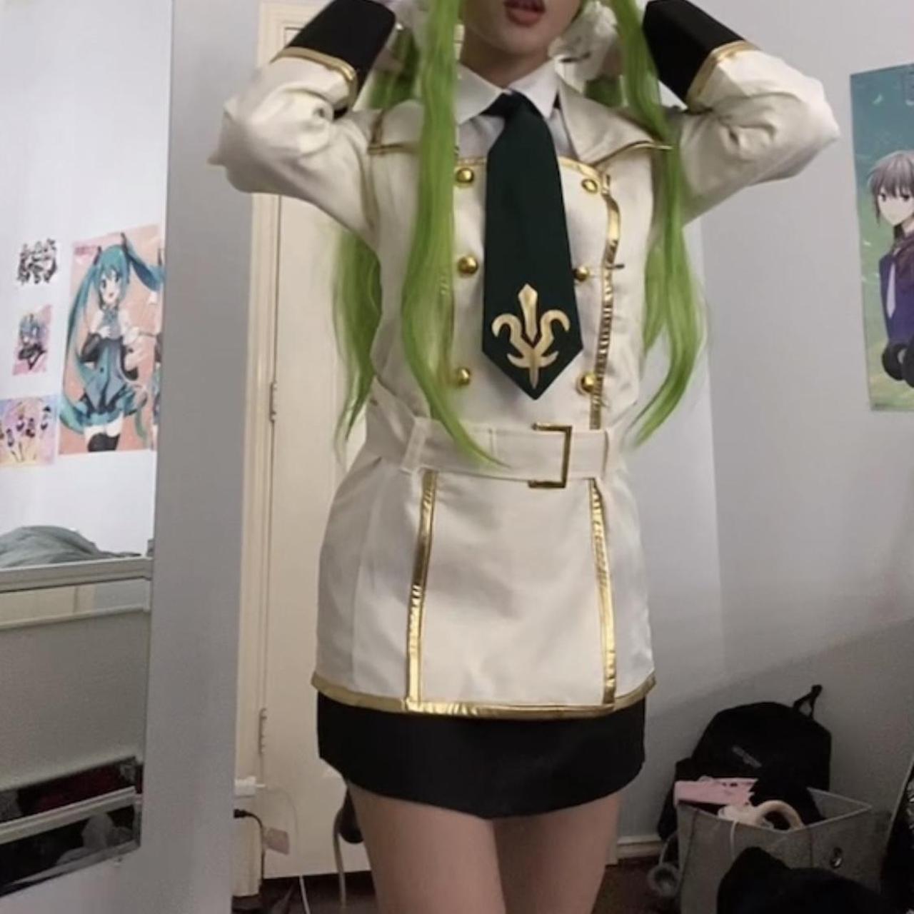 cc c2 school outfit cosplay size small one of the... - Depop