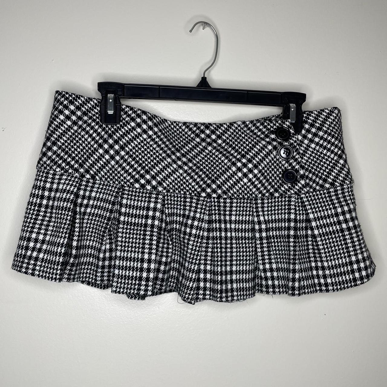 Plaid Pleated Micro Mini Skirt Size Depop