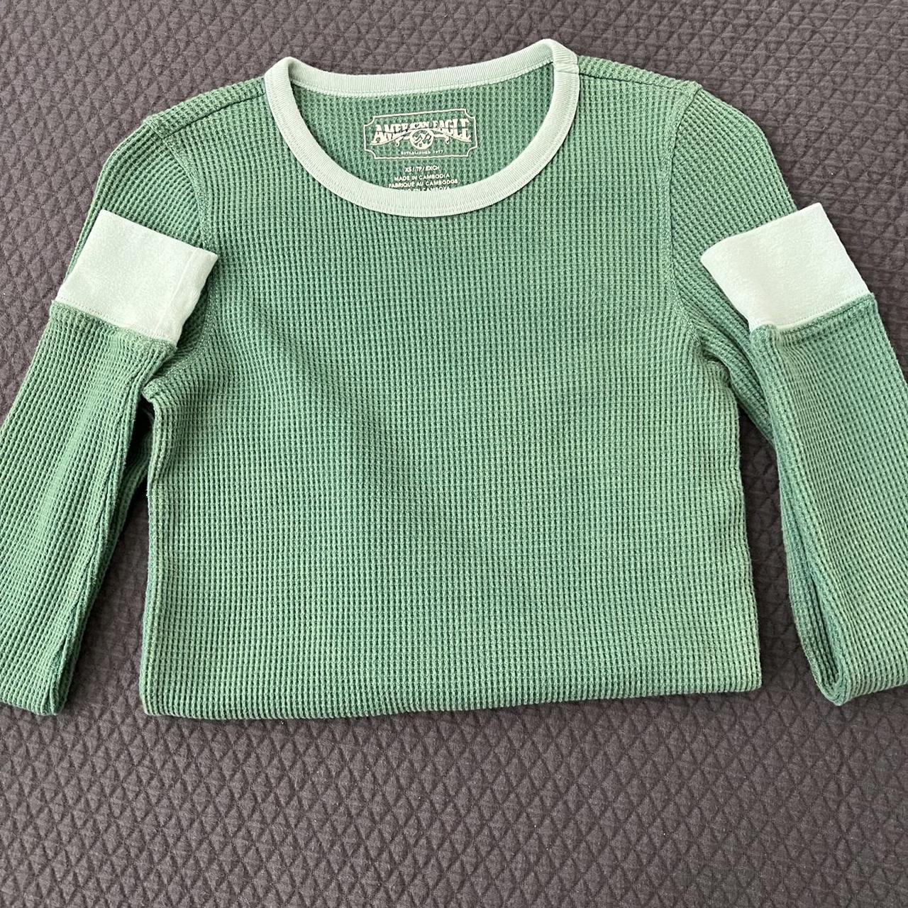 American Eagle Waffle Crew Long Sleeve true to... - Depop