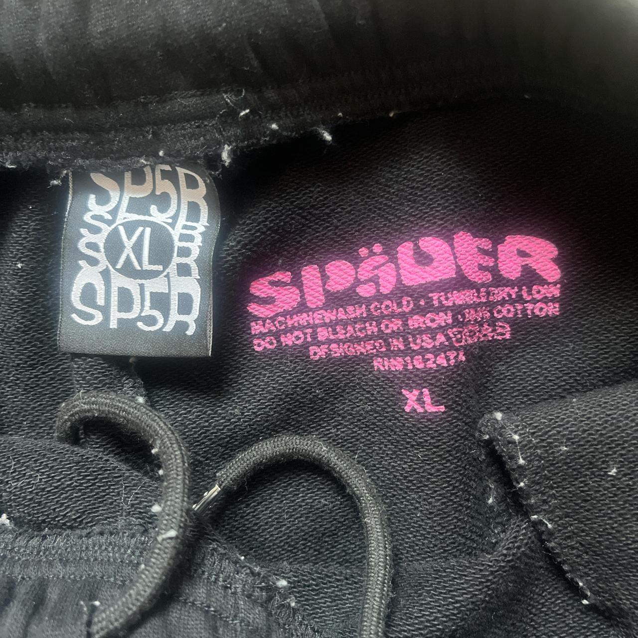 Pink and Black Sp5der sweats fit like L (IM DOWN TO... | Depop