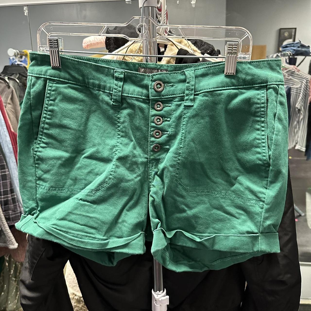 Torrid green jean shorts Size 12 Never worn - Depop