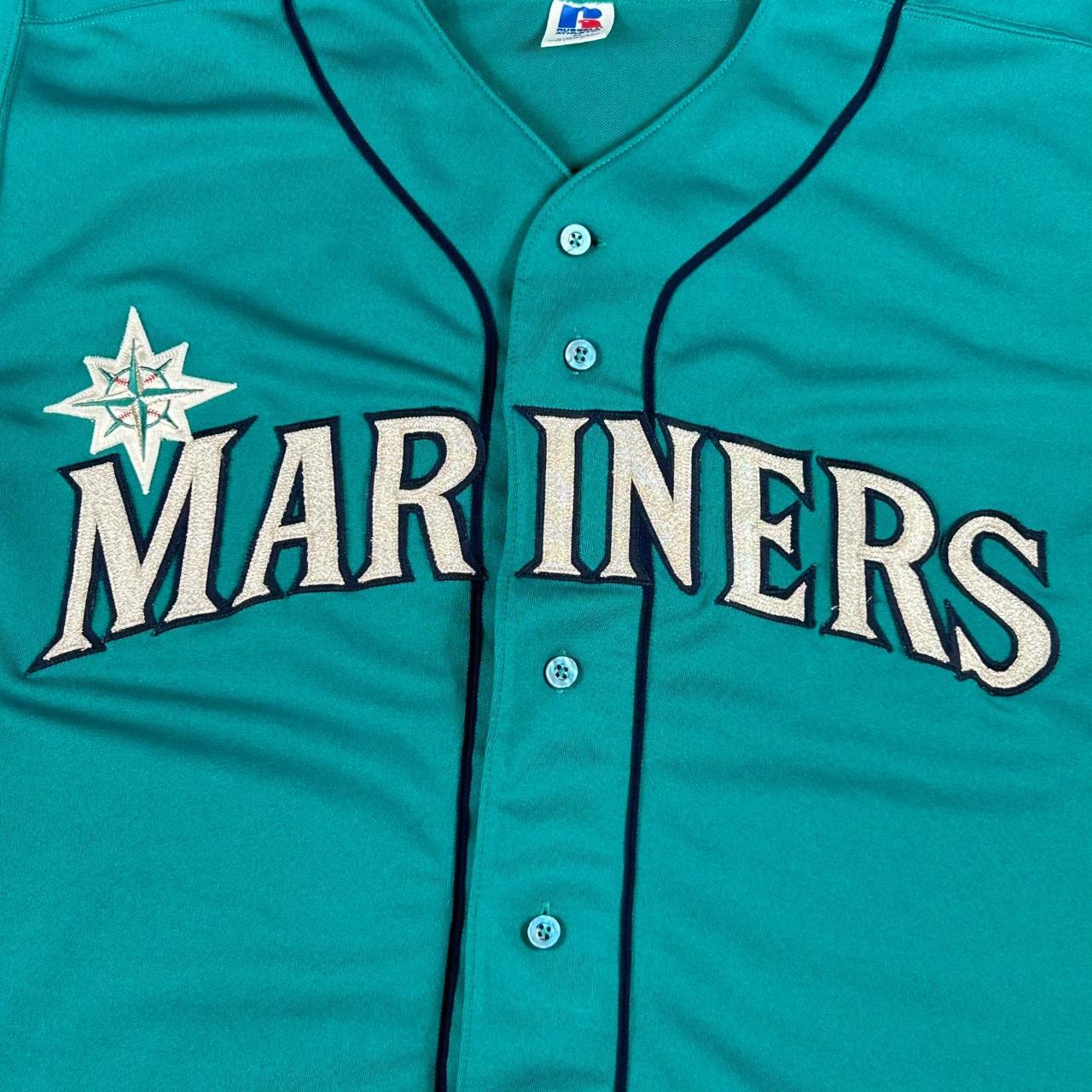 Authentic 1994 Seattle Mariners Jersey 44 Large Teal... - Depop