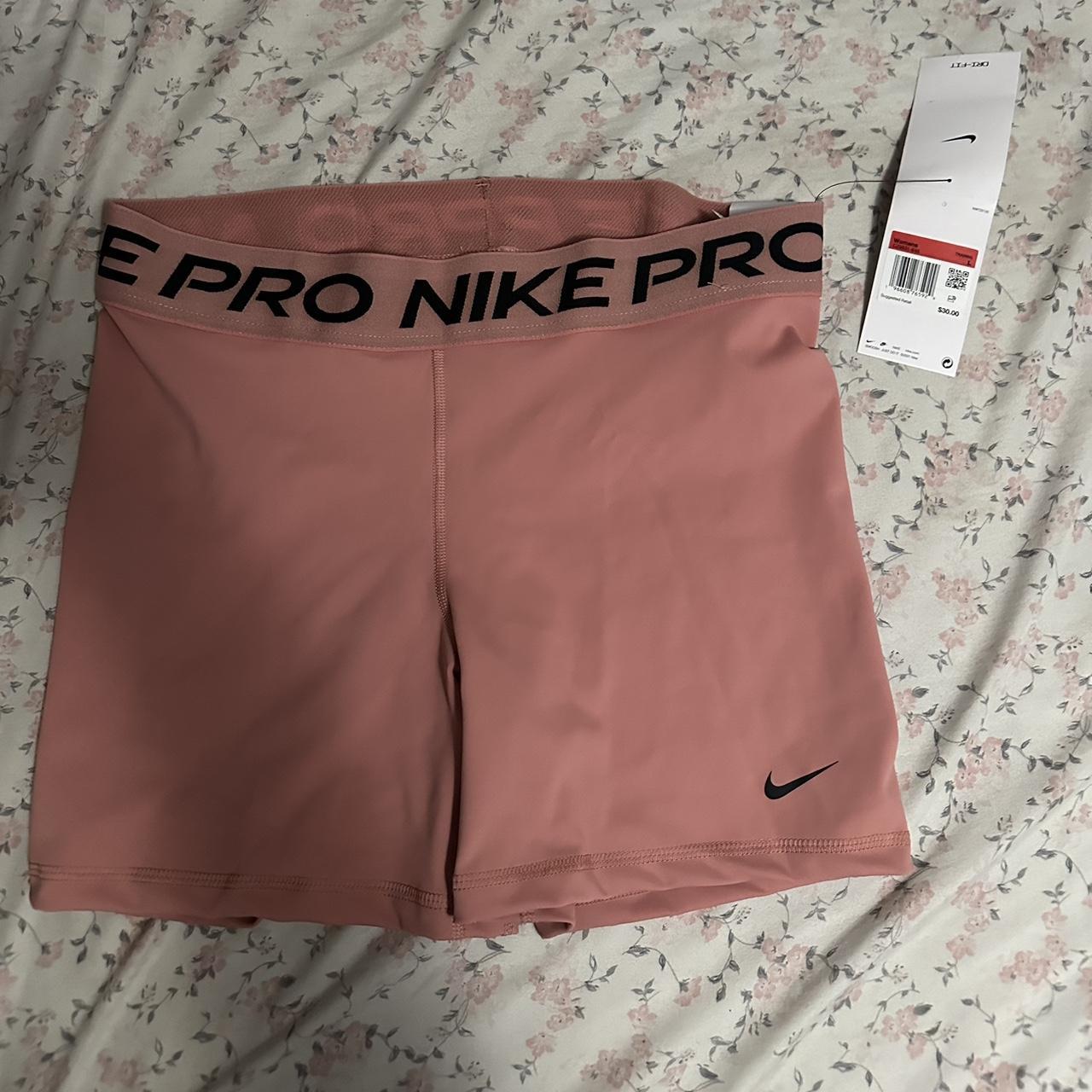 Pink Rose Nike pros 5” length size L new with tag - Depop