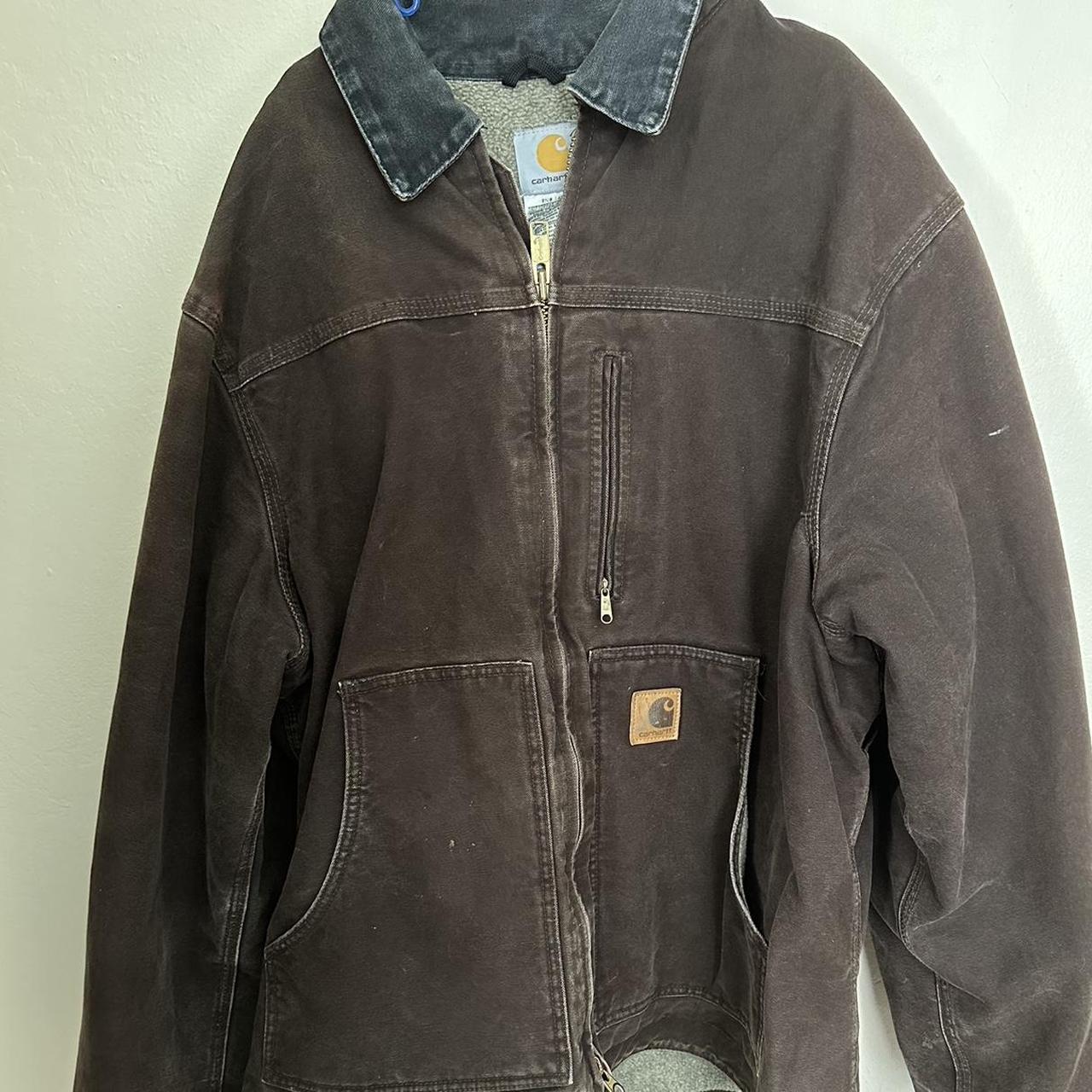 Vintage Brown Carhart Workwear jacket #vintage... - Depop
