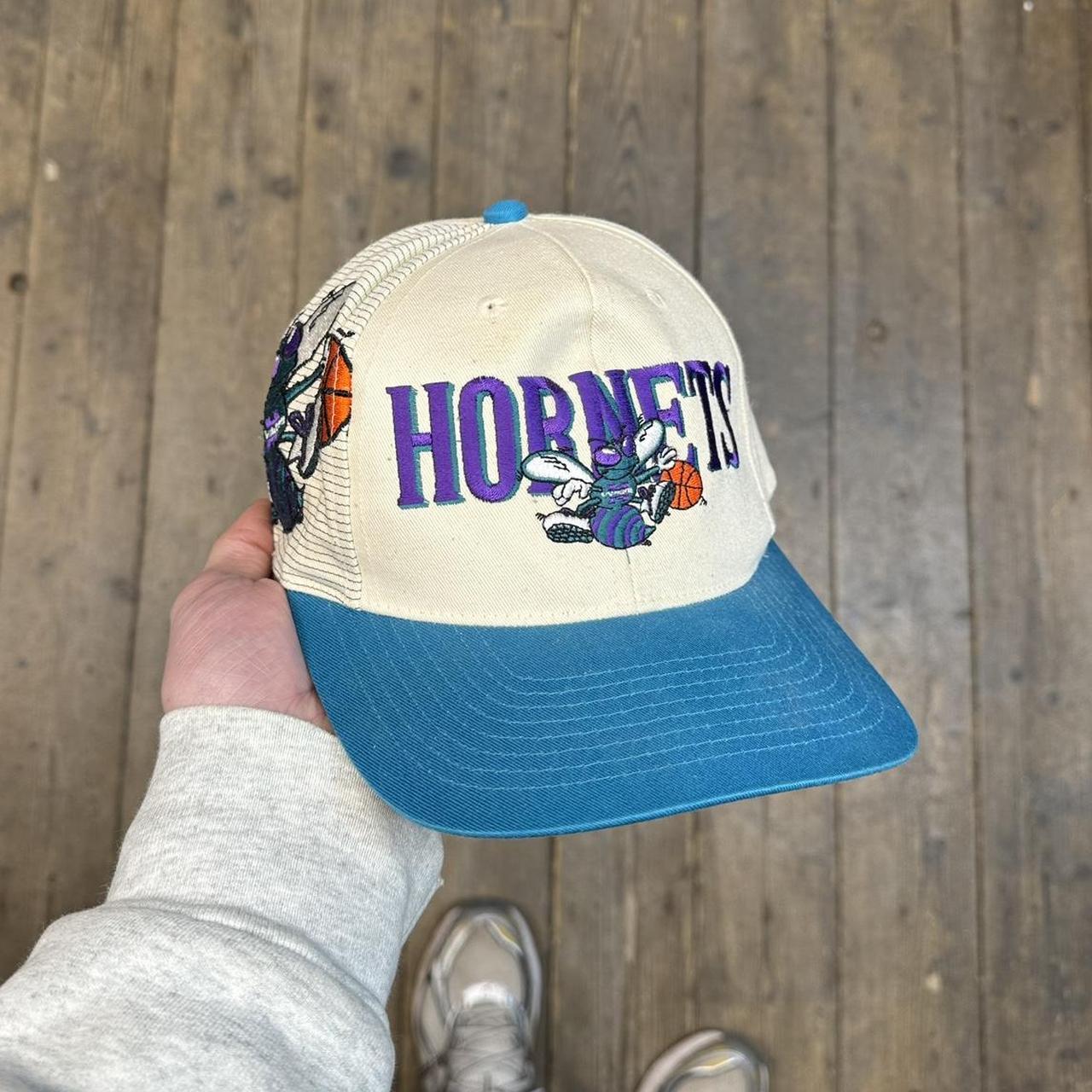 NBA Charlotte Hornets Cap Basketball 90s Spellout... - Depop
