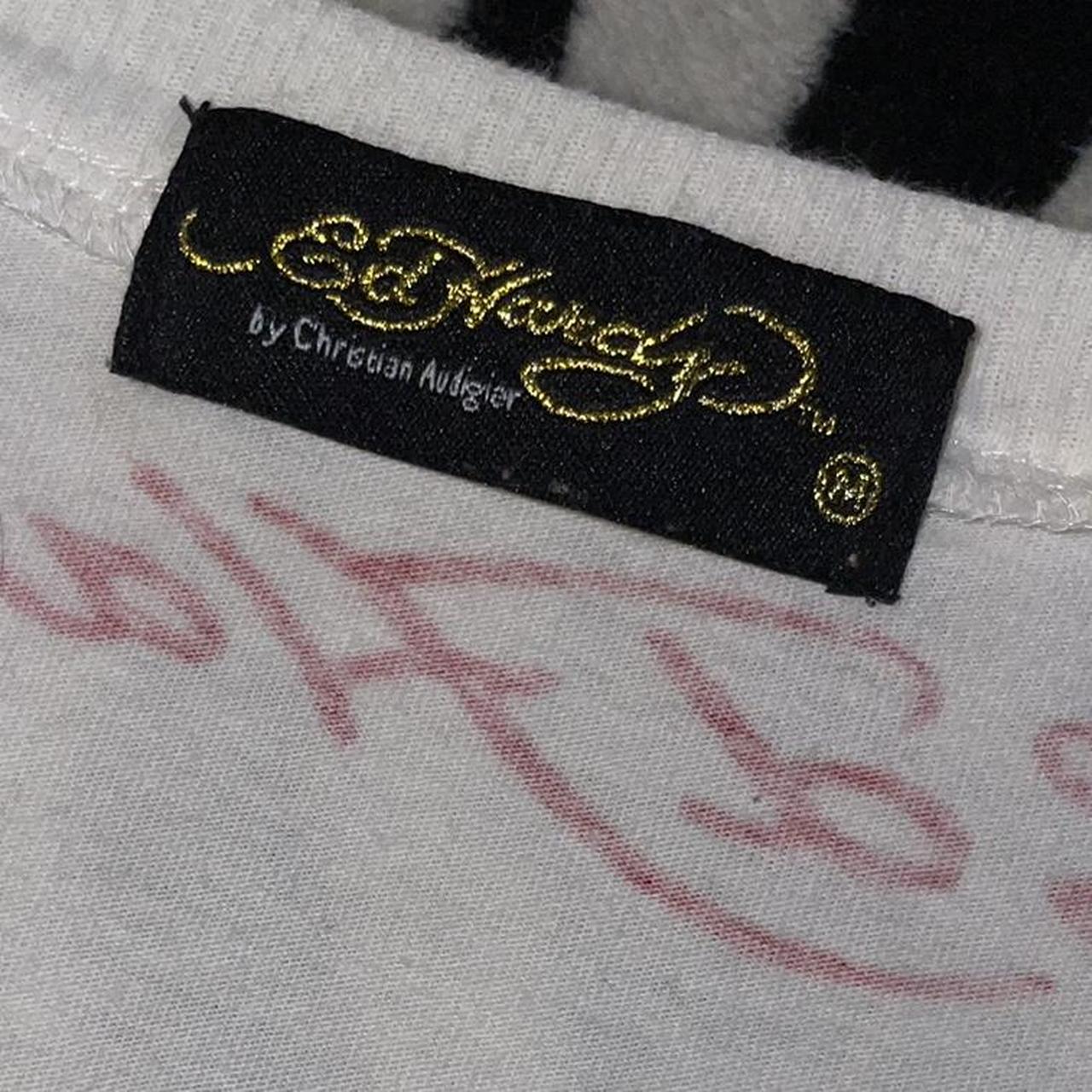 Ed hardy white light thin sweater. Size M. Fits like... - Depop