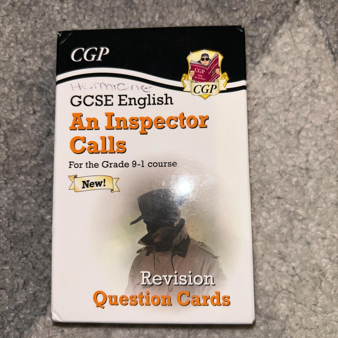 An inspector calls text guide and question cards... - Depop