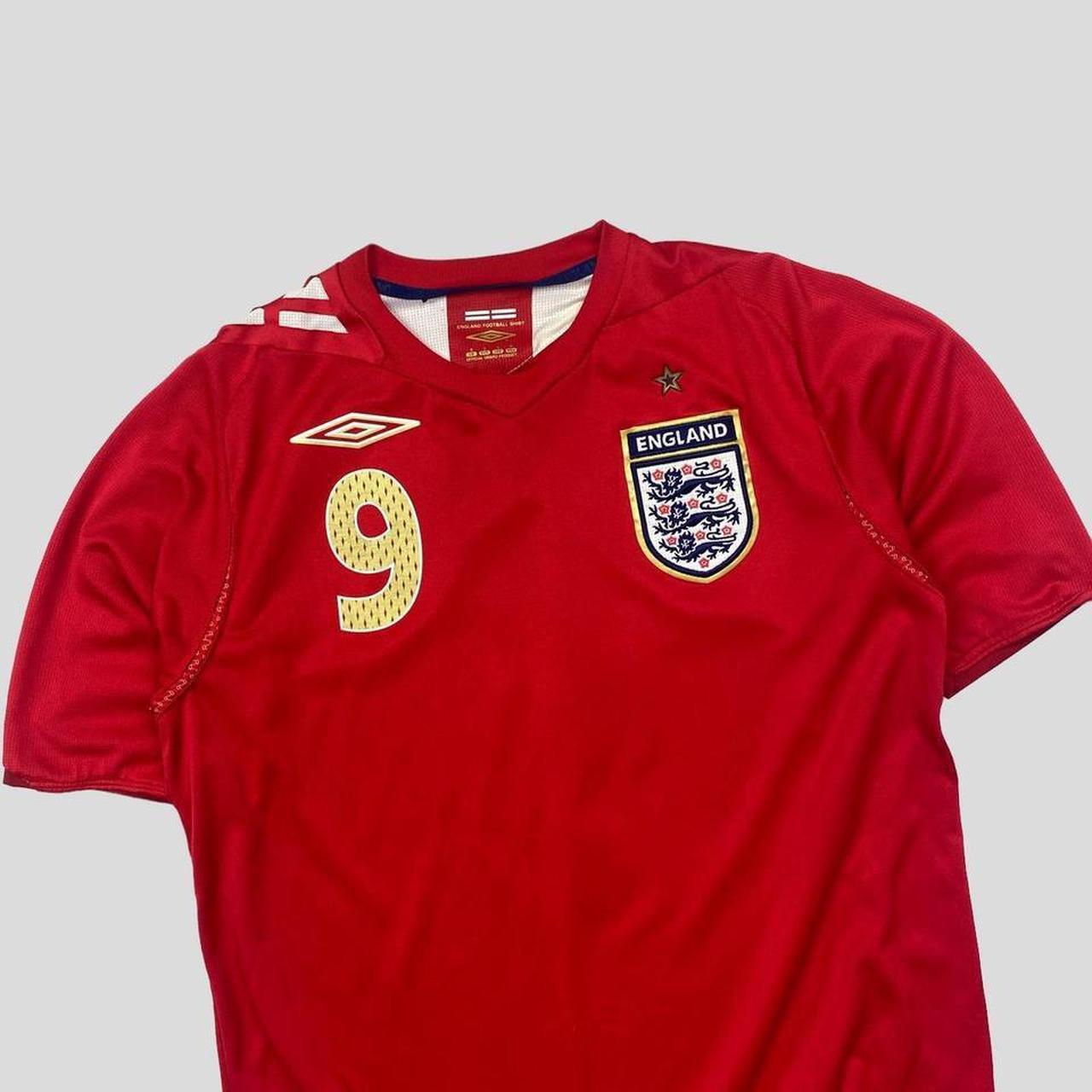 England Umbro 2006/08 Away Jersey Red colourway,... - Depop