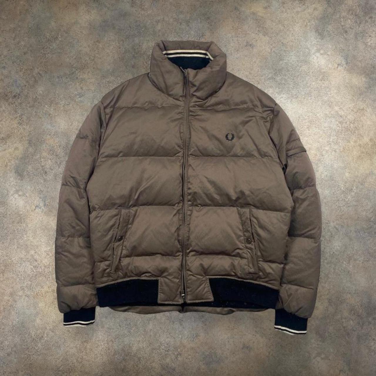 Fred Perry Puffer Jacket Brown colour way, quality... - Depop