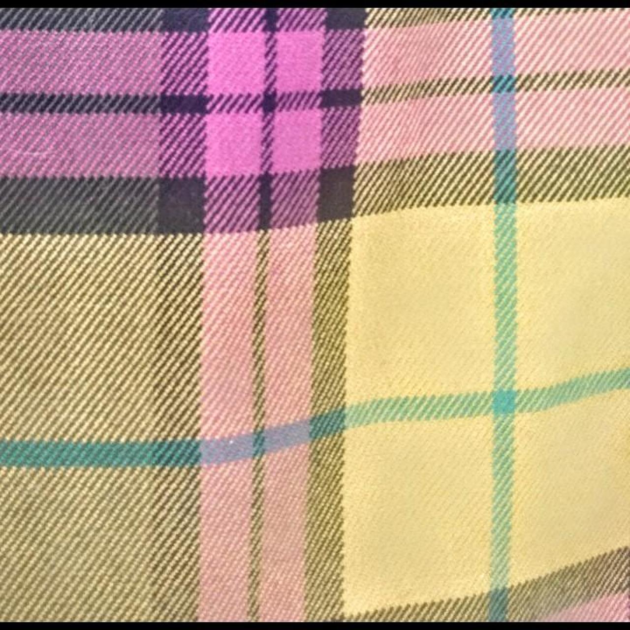 Vintage 90s twee plaid midi dress with distressed... | Depop