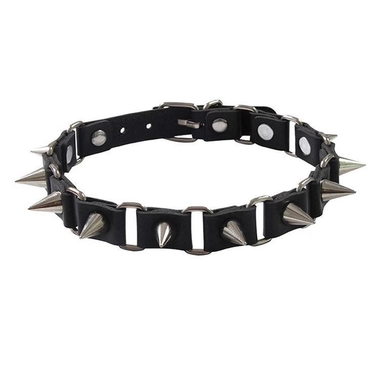 ˚୨୧₊♱ punk / goth spike choker brand new never... - Depop