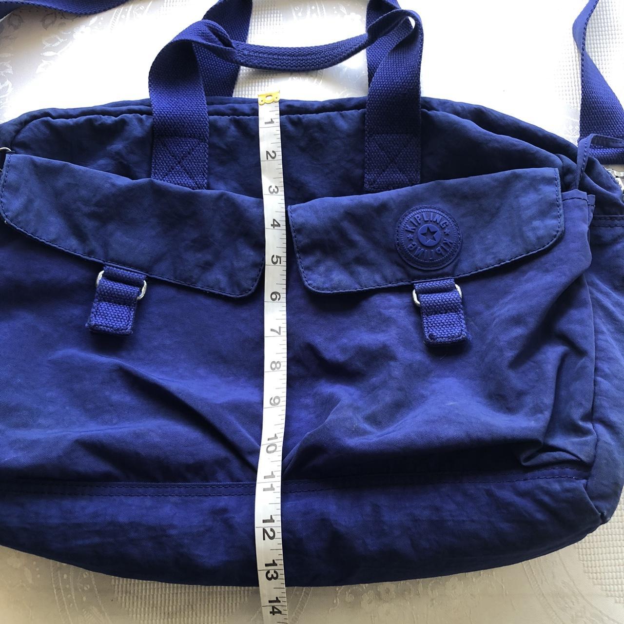 Kipling Utility Messenger Royal Blue Nylon Handbag... - Depop