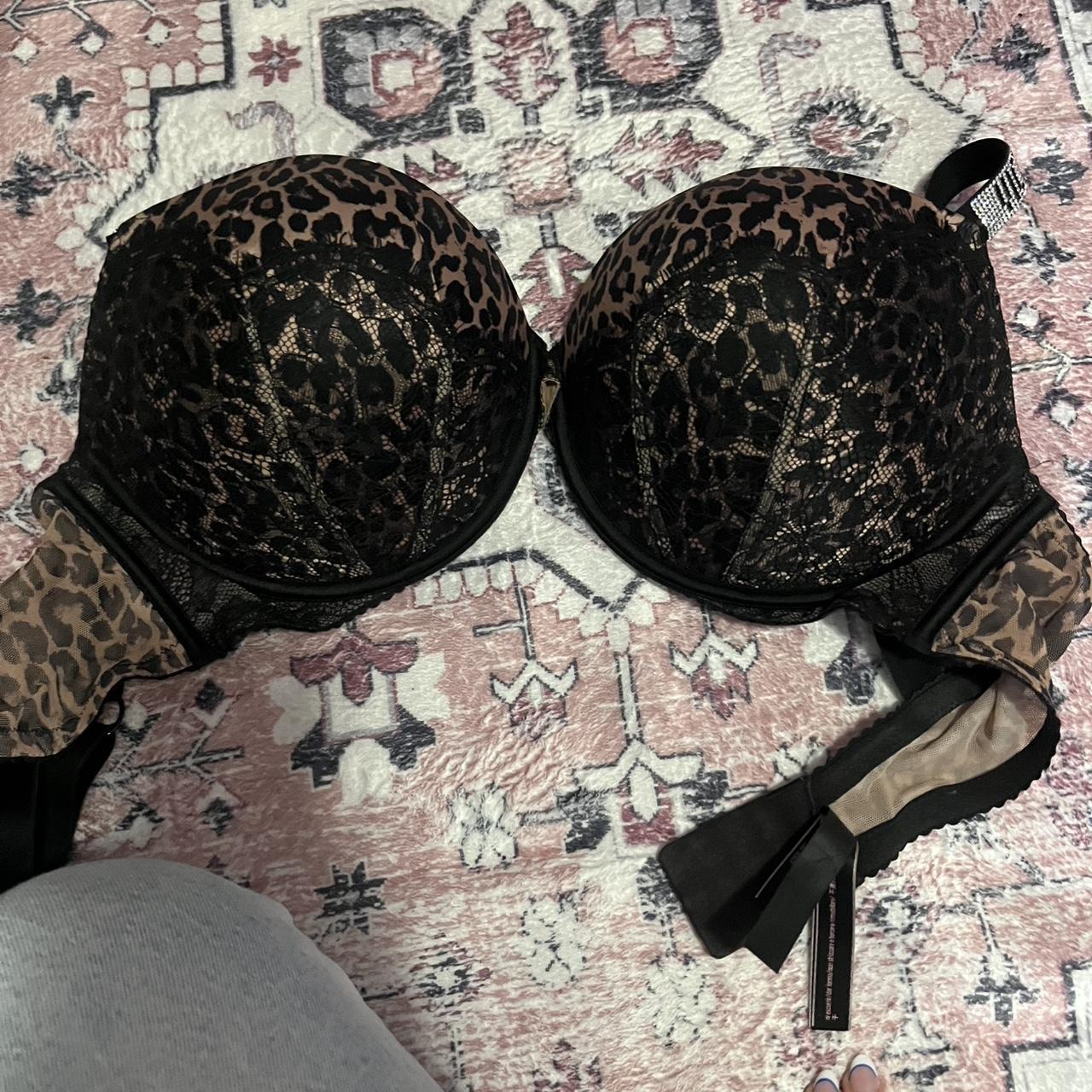 Victoria's Secret leopard print push-up bra #vs... | Depop