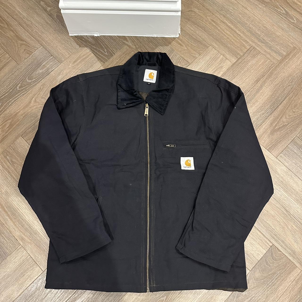 Carhartt rework black jacket Medium P2P 22 inches... - Depop