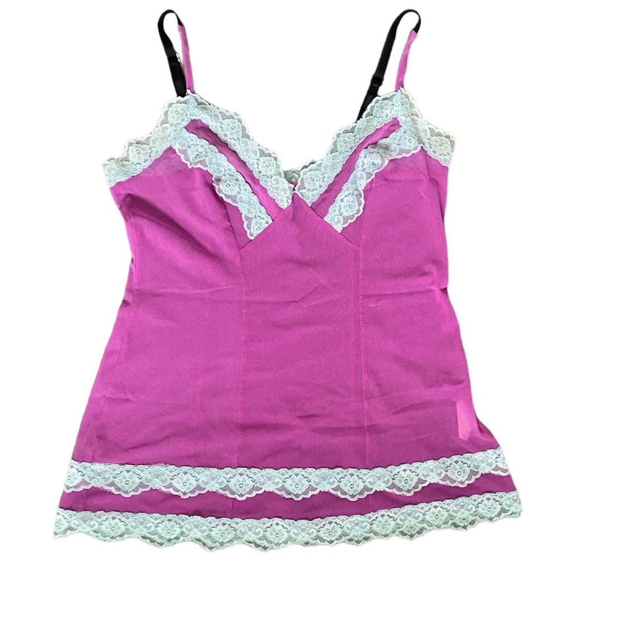 Purple and light blue mesh lace vest top. - Size... - Depop