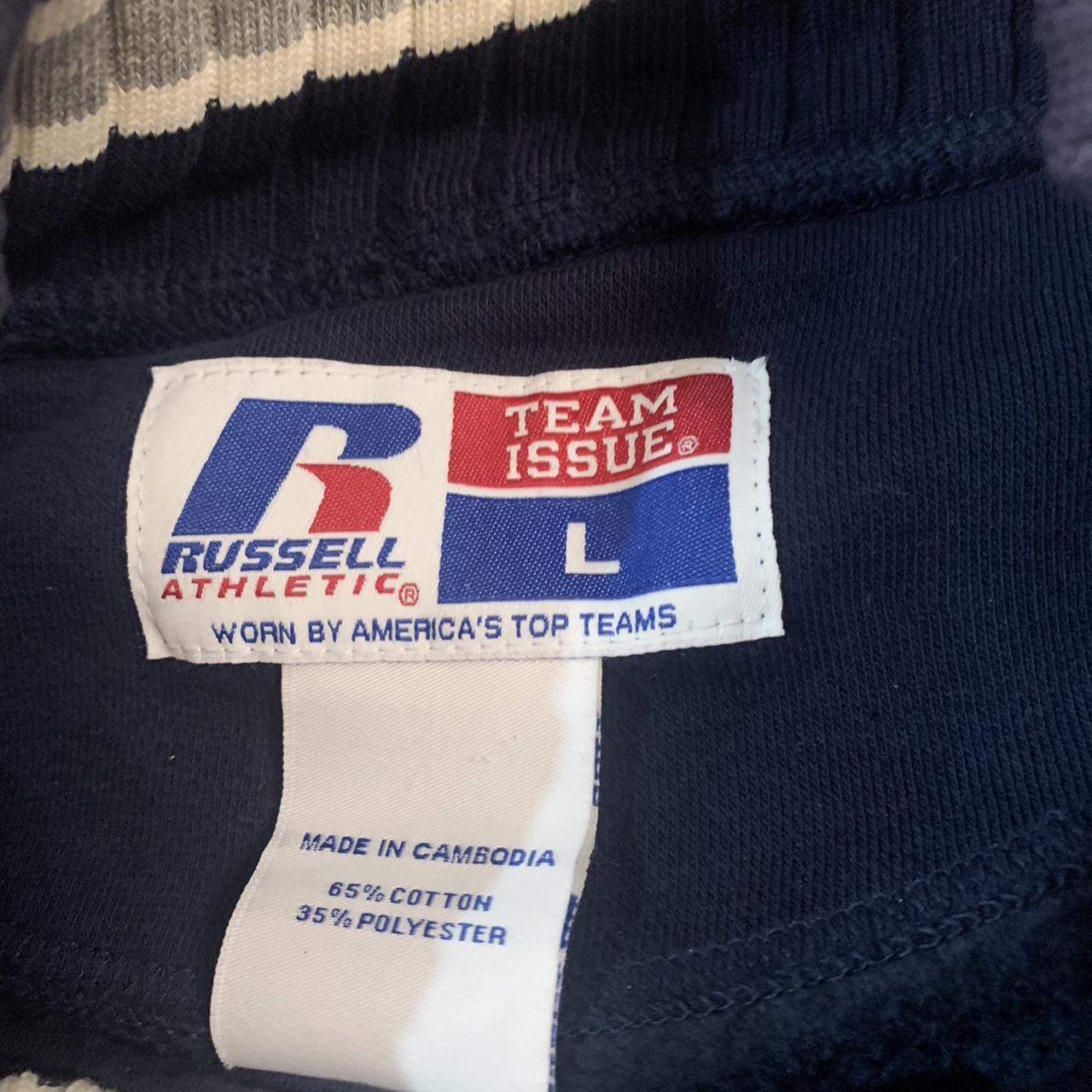 Notre Dame Russell Athletics Varsity Bomber Jacket... - Depop