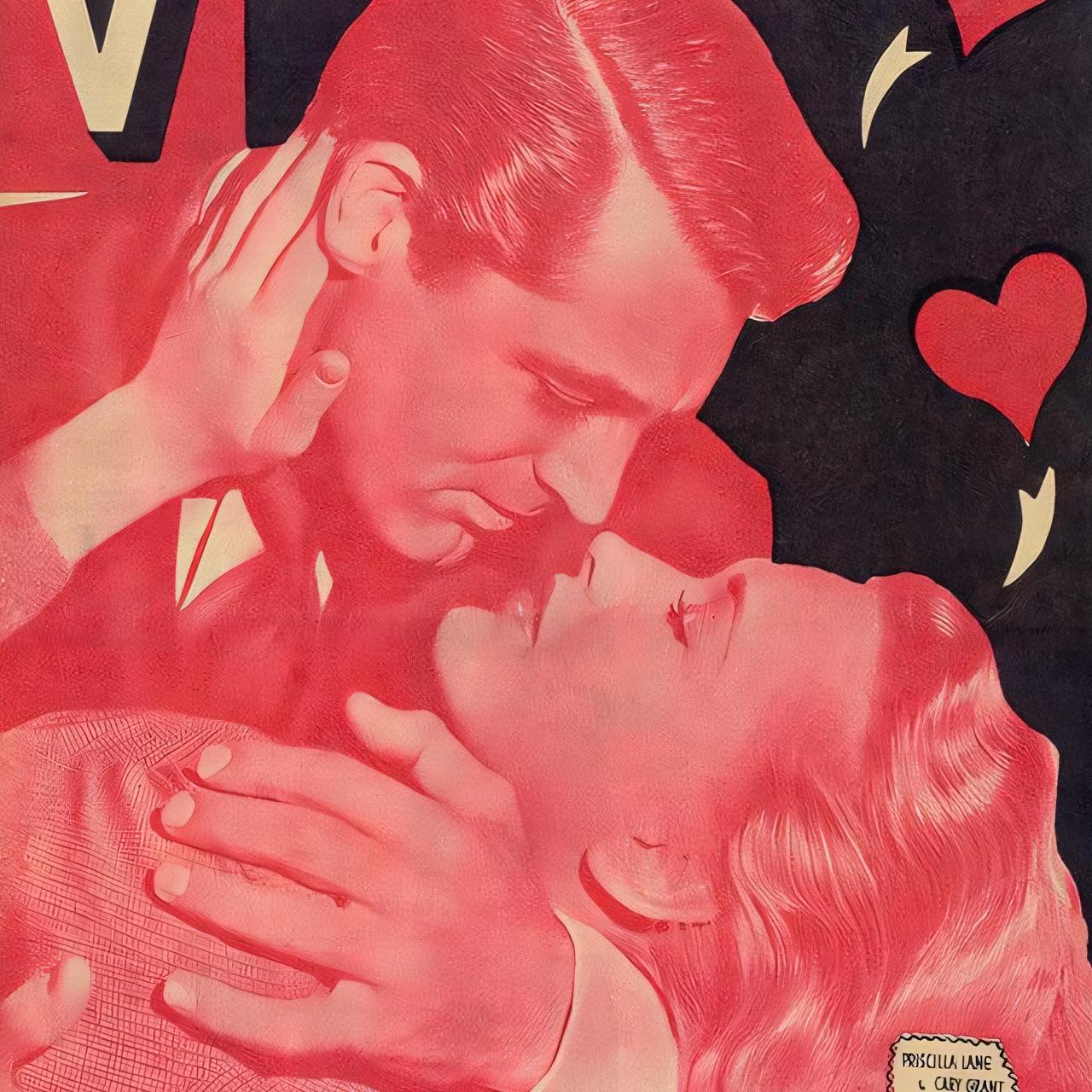 1930s Valentine's Advert: Romantic Magazine Cover... - Depop