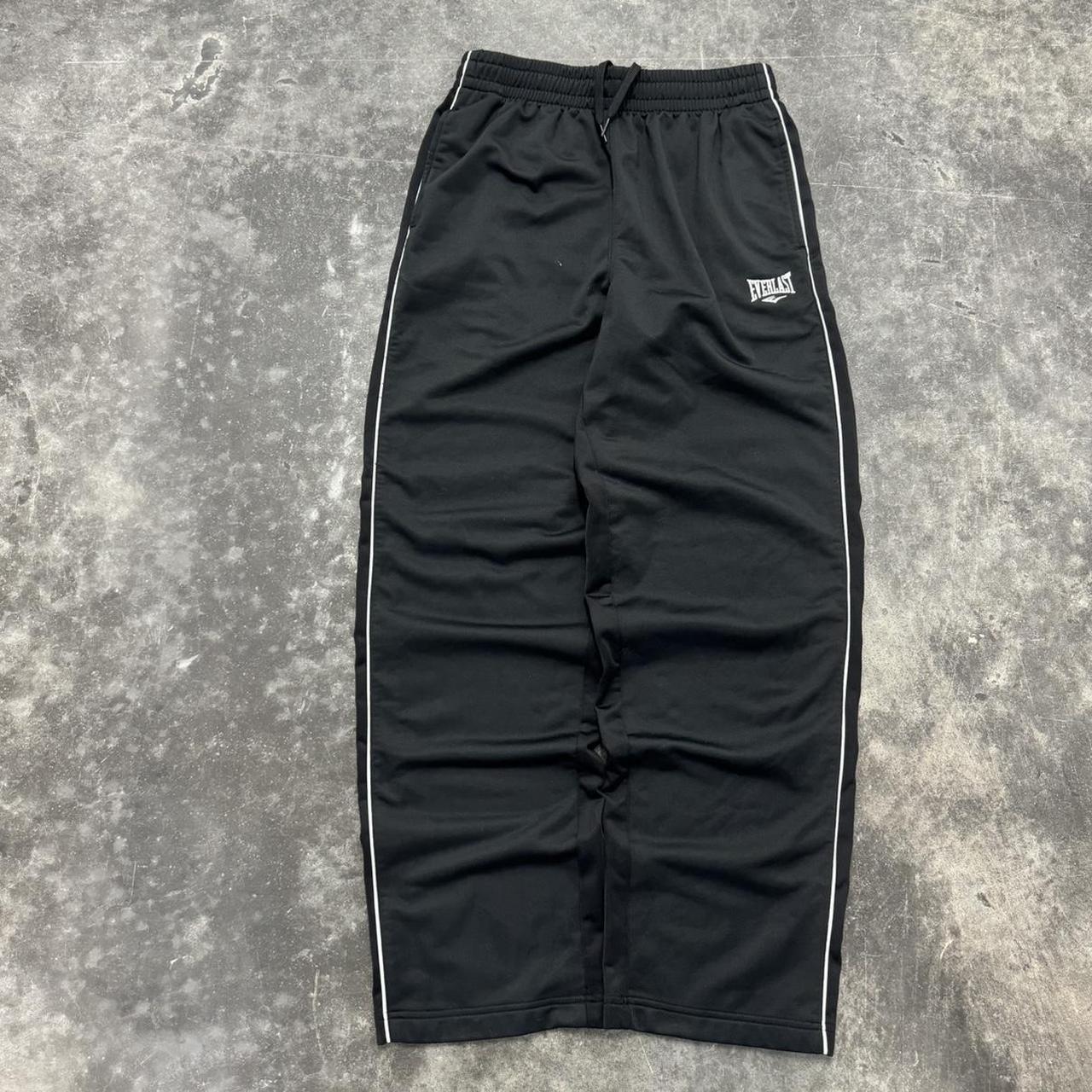 vintage 2000s baggy striped everlast sweats size... - Depop