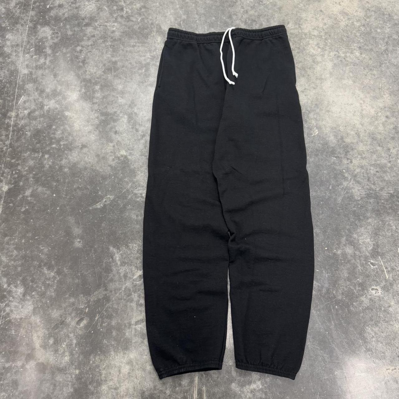 2000s blank black sweats size large 30” waist... | Depop