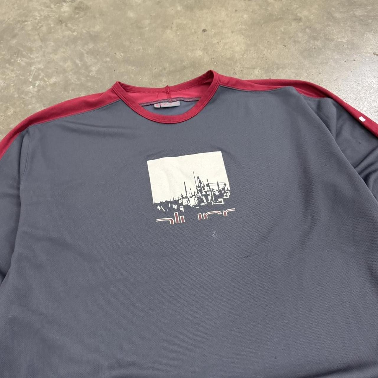 2000s blurr mesh jersey size xl 23.5” pit to... | Depop