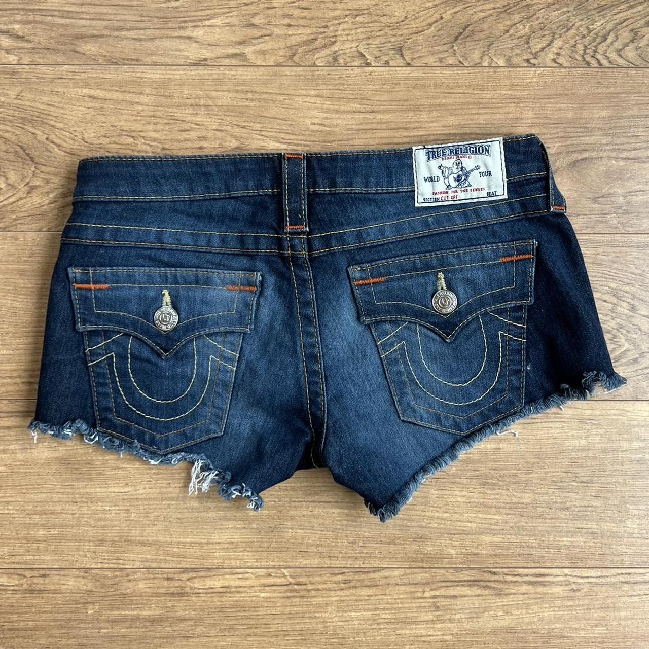 adorable true religion denim mini shorts :P... - Depop