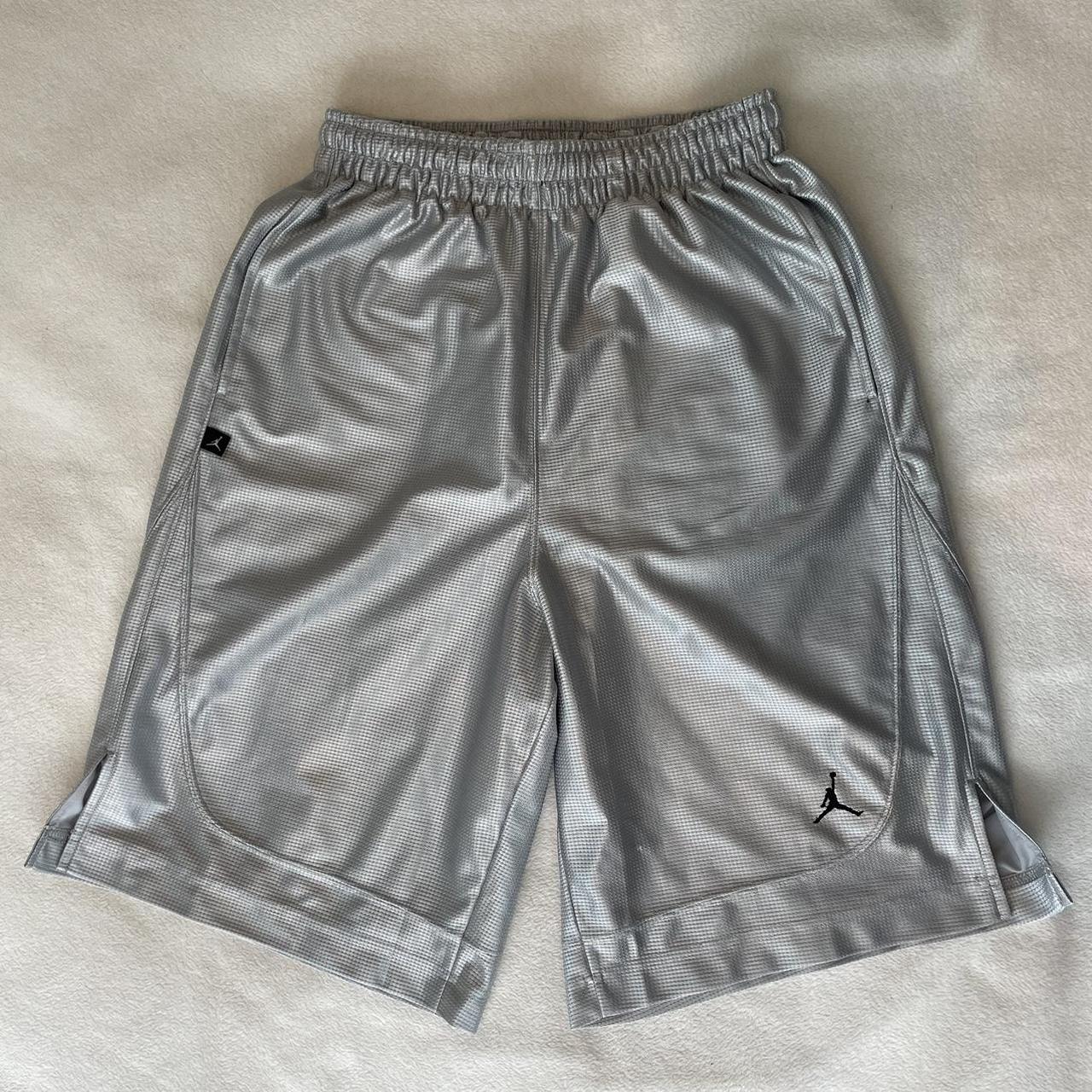 Sick old school silver Jordan basketball shorts in... - Depop