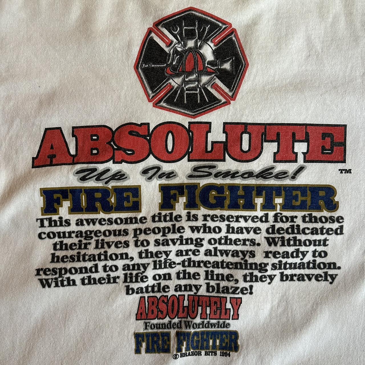 Vintage Single Stitch 90s Firefighter... - Depop