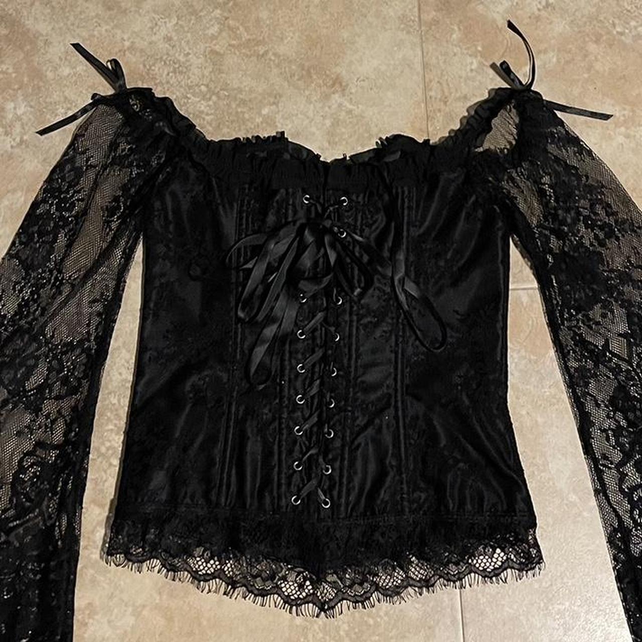 Gothic lace corset top. Very cute not sure where... - Depop