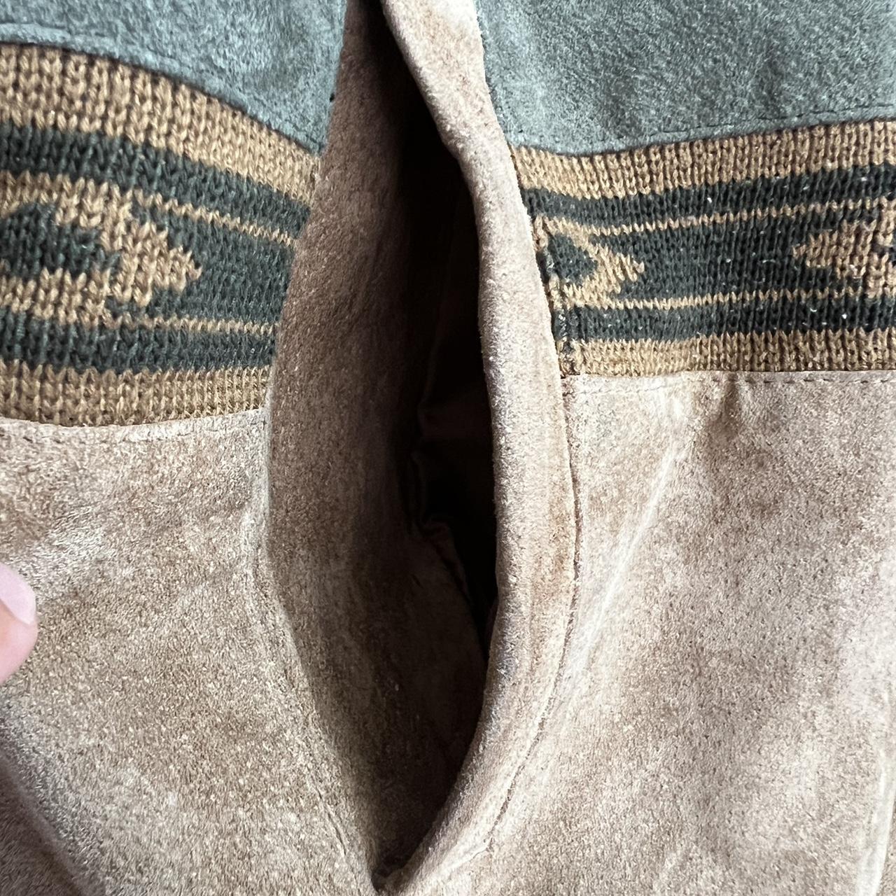 Scully genuine leather Aztec western bomber zip up... - Depop