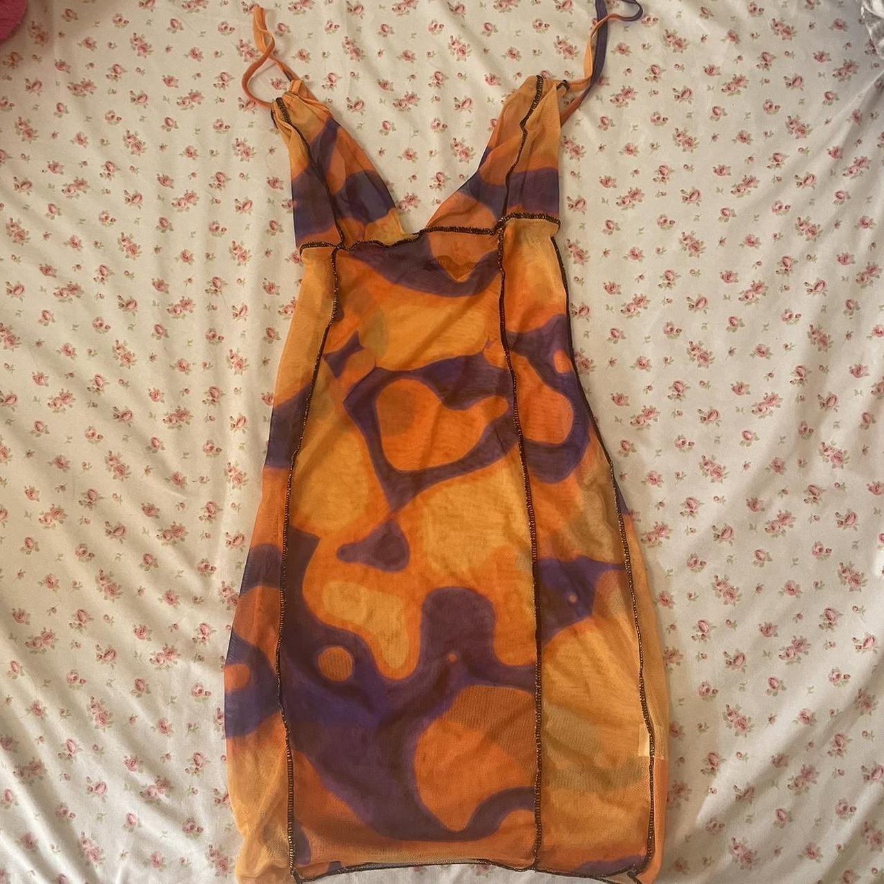 Sheer sunset dress pretty little thing, size 4 worn... - Depop
