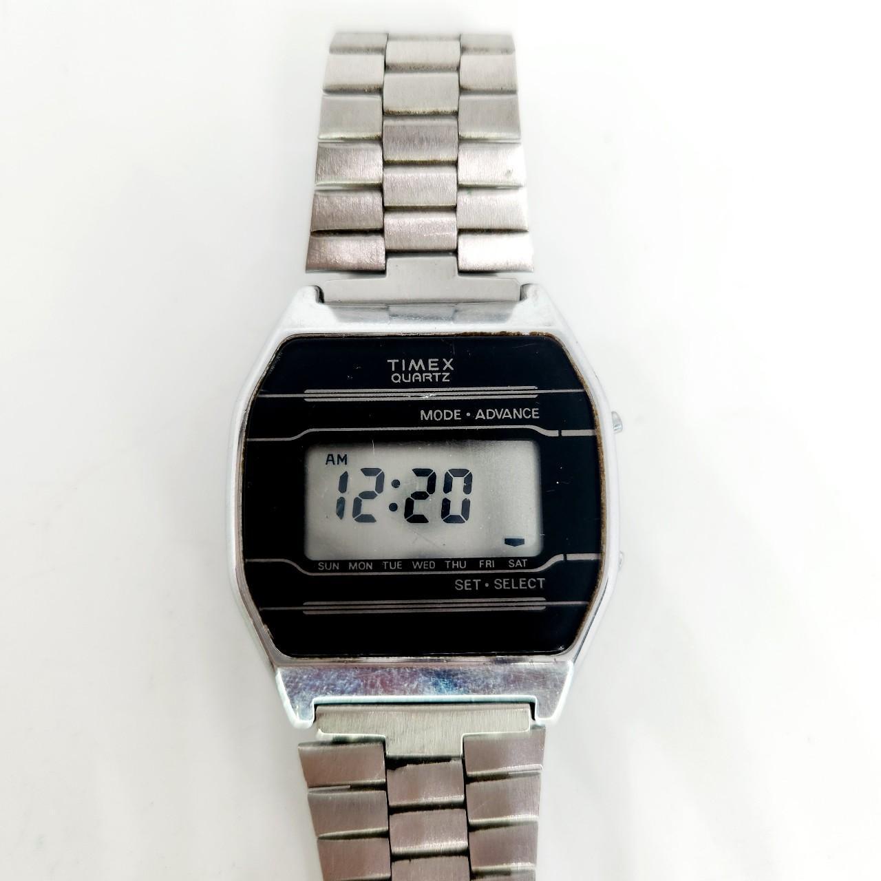 Vintage Timex K Cell Digital Watch Men 34mm Silver... | Depop