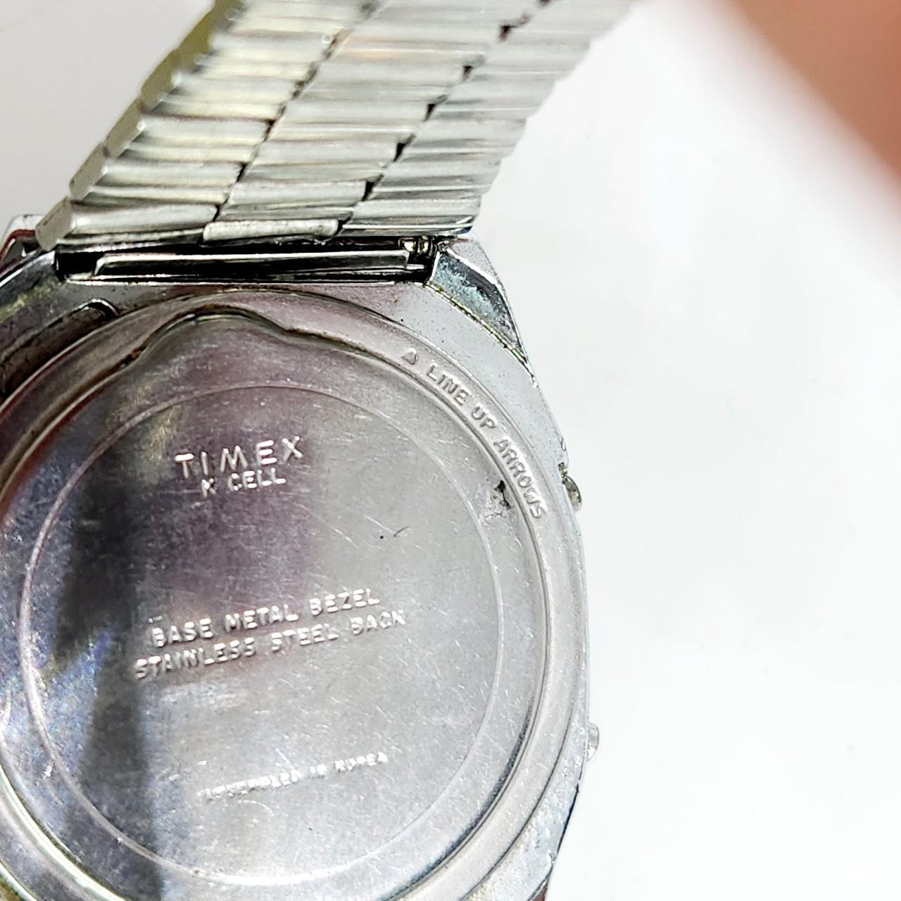 Vintage Timex K Cell Digital Watch Men 34mm Silver... | Depop