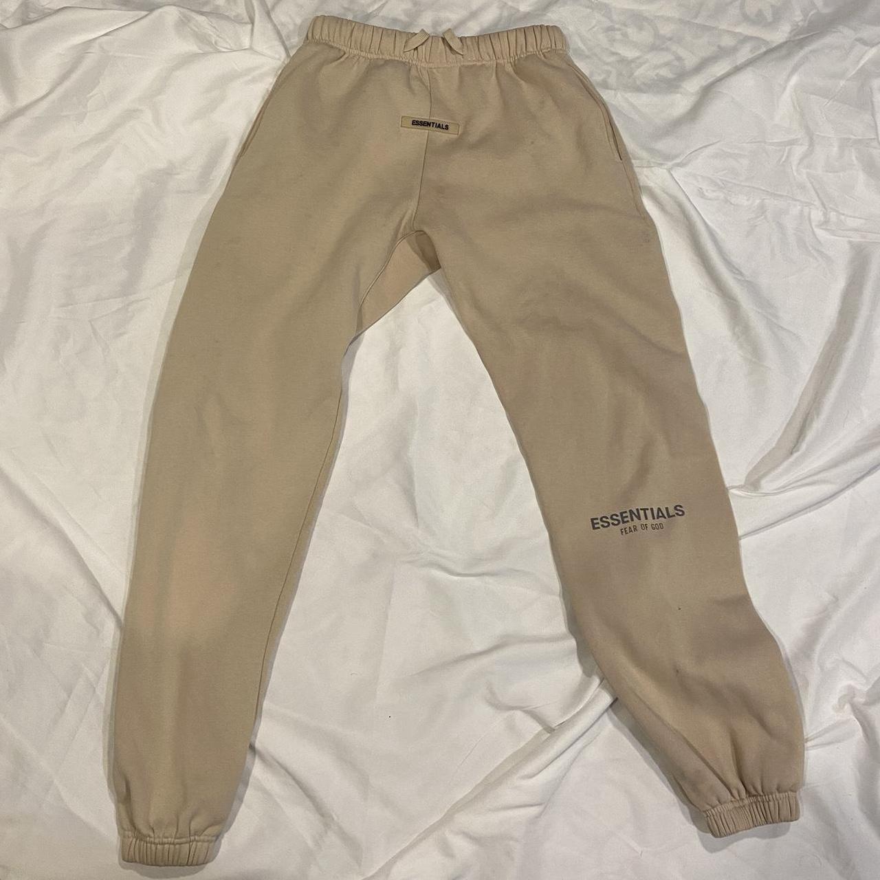 Essentials Tan Sweats - Depop