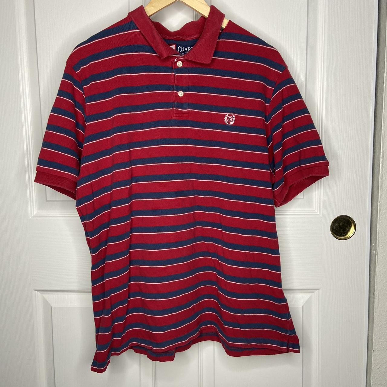 Stripped Chaps Polo shirt | size: Extra Large |... - Depop